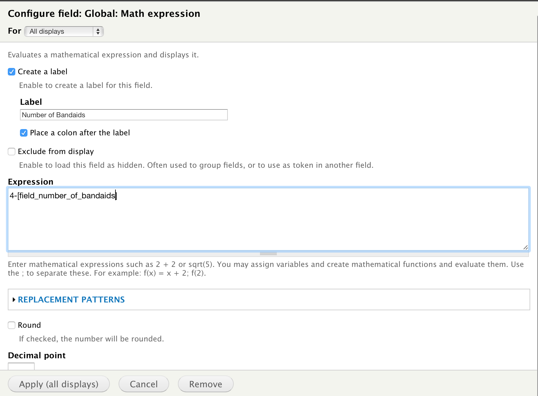 Global: Math Expression, No Results Behavior not working [#2539930] | Drupal.org